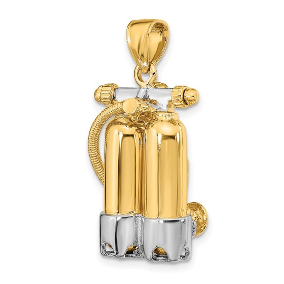 Million Charms | Jewelry | 4k Yellow Gold W Rhodium 3d Double Scuba ...